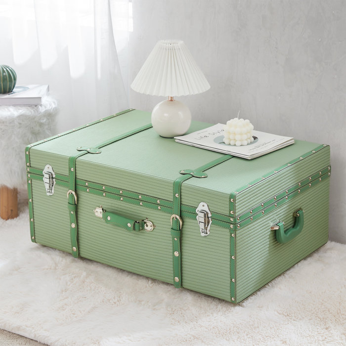 DormCo Texture Brand Trunk - Navy Raised | Wayfair