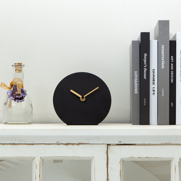 Mercer41 Analog Metal Quartz Tabletop Clock & Reviews | Wayfair