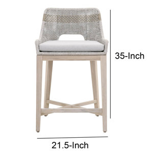 Benjara Solid Wood Stool | Wayfair