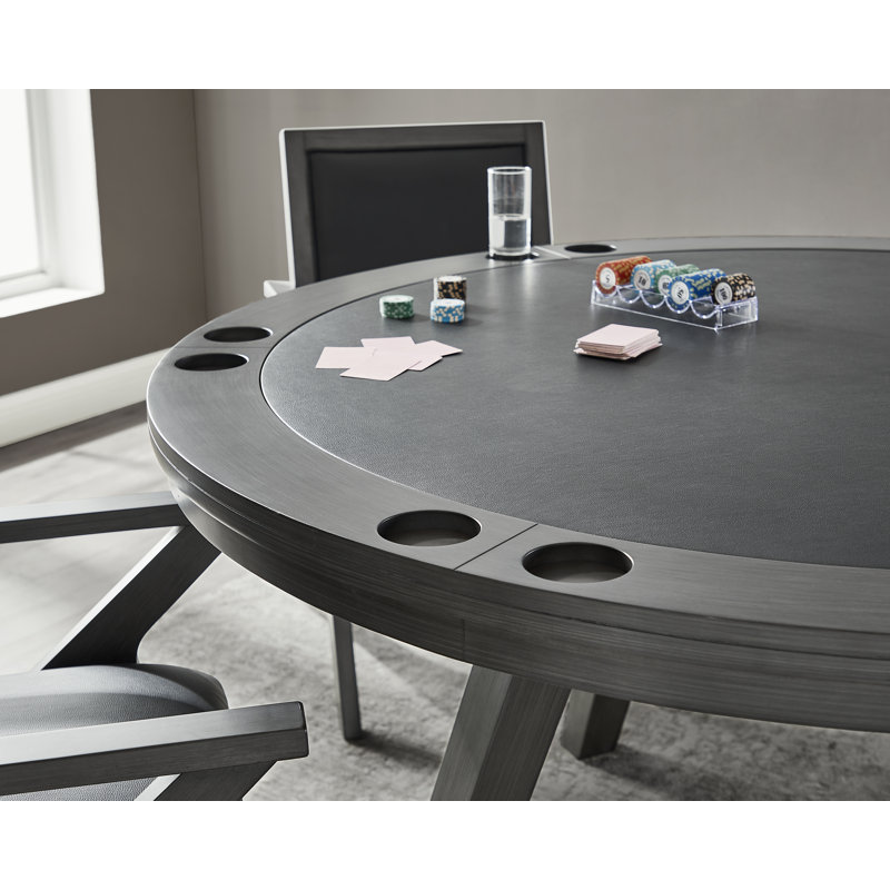 HB Home Mid-Century Modern Poker Table Set In Kona | Wayfair