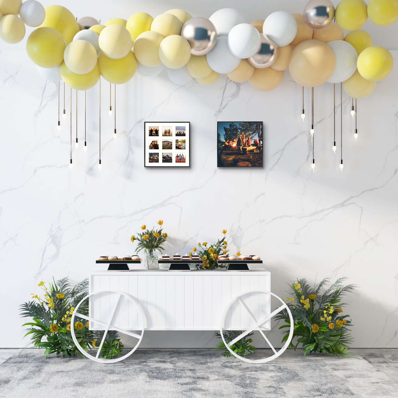 Hokku Designs Picture Frame 16x16 Black, Square Collage Frame Display ...