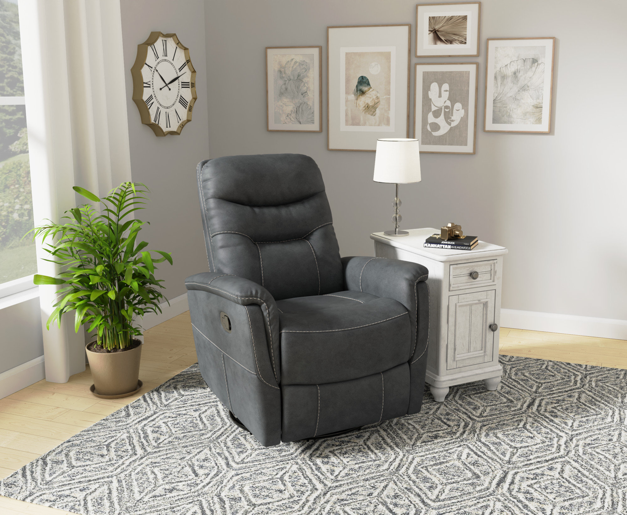 Wade Logan® Dragone 30" Wide Recliner with Swivel | Wayfair