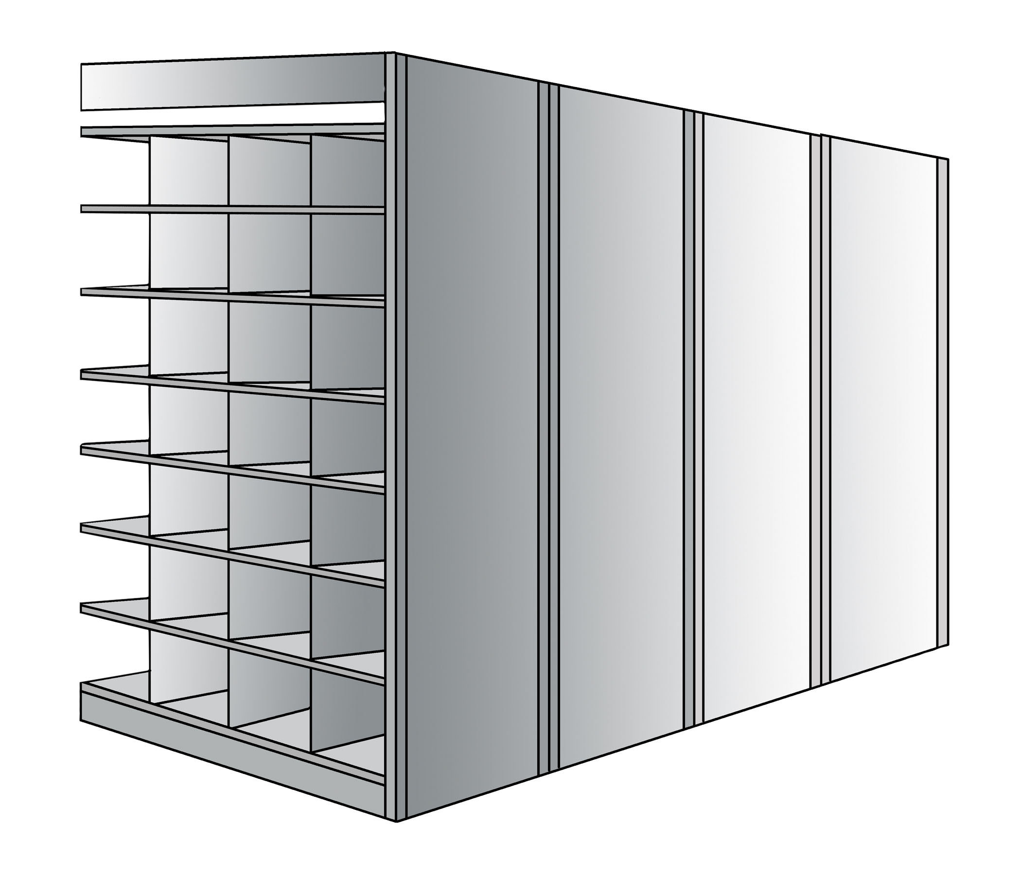 Hallowell 87" H x 36" W x 96" D Deep Bin 8 Shelf Shelving Unit Add-on ...