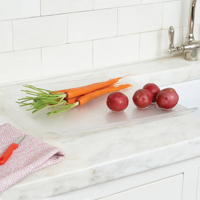 Better Houseware Dual-Purpose Slanted Drain and Cutting Board Acrylic ...