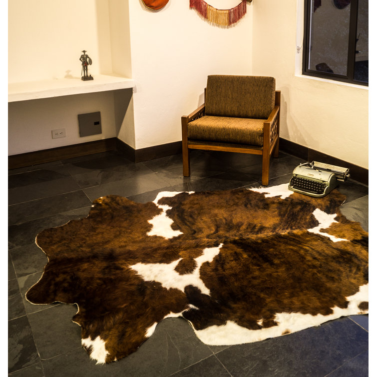 Union Rustic Hagedorn Handmade Cowhide Brown/White Rug & Reviews | Wayfair