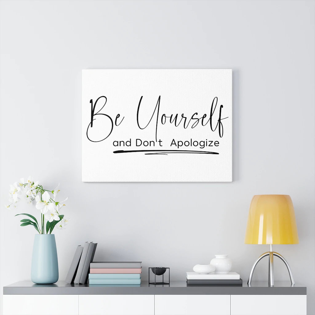 Trinx Be Yourself Wall Art - Wrapped Canvas Textual Art | Wayfair