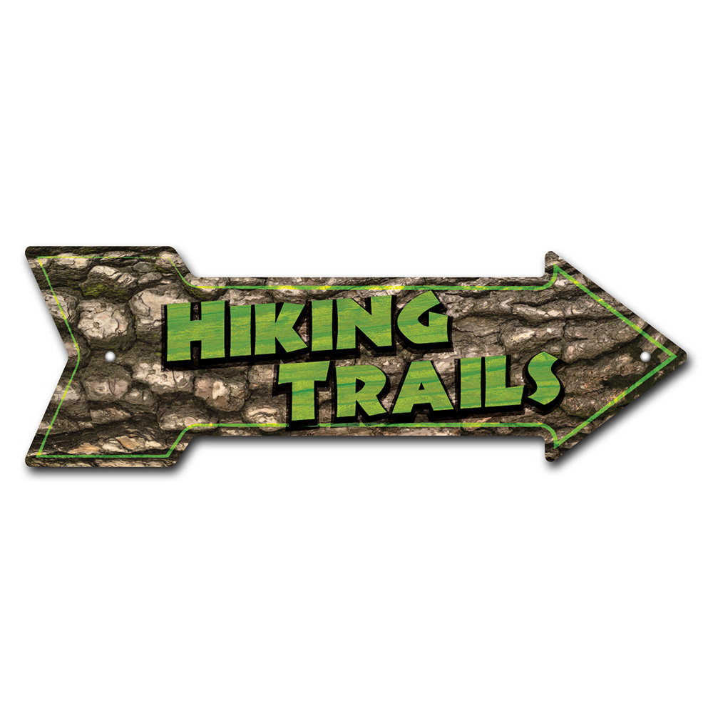 SignMission Removable-999821_Hiking Trails Arrow Removable Decal Funny ...