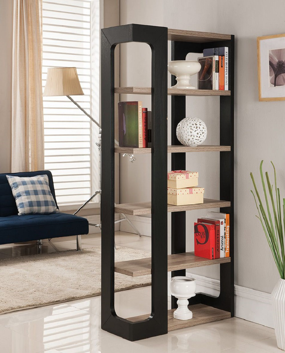 Hokku Designs Anveer 72.5'' H x 41.75'' W Standard Bookcase | Wayfair