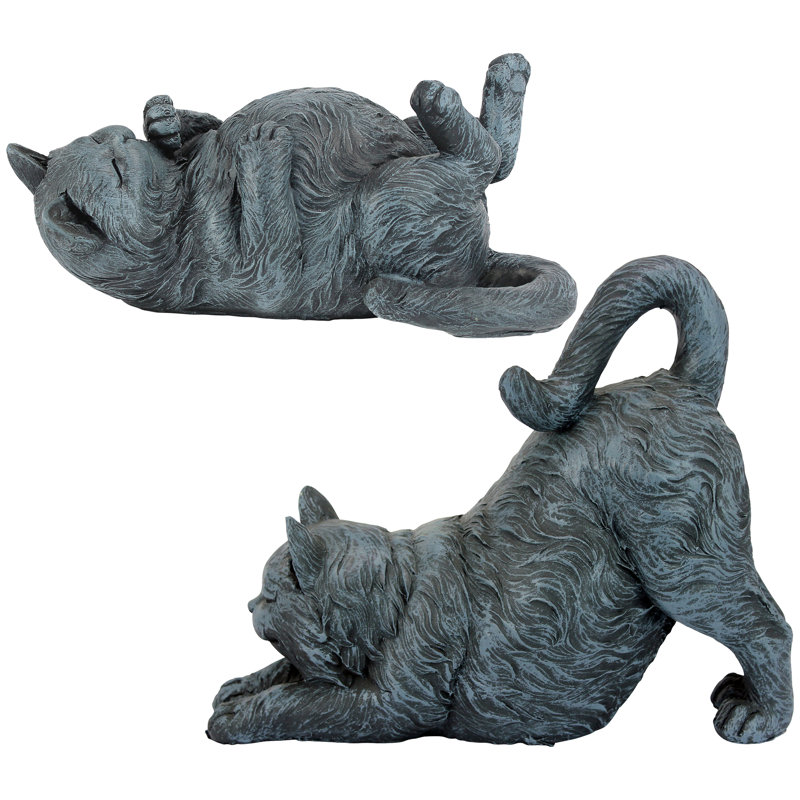 Design Toscano Playful Cats 2 Piece Statue Set & Reviews | Wayfair