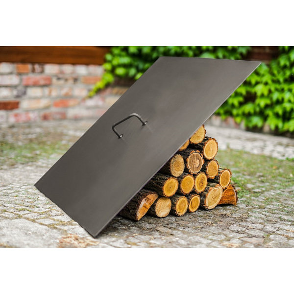 Dakota Fields Cover For Square Brazier 50X50 Cm In Black Steel ...