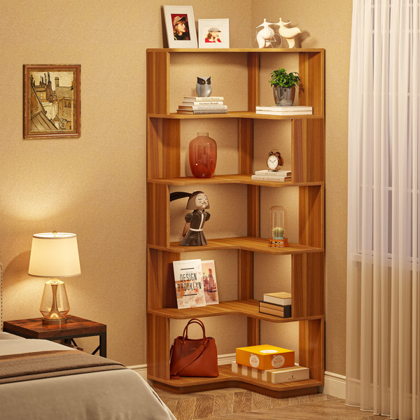 Ebern Designs Nyajiah Corner Bookcase | Wayfair