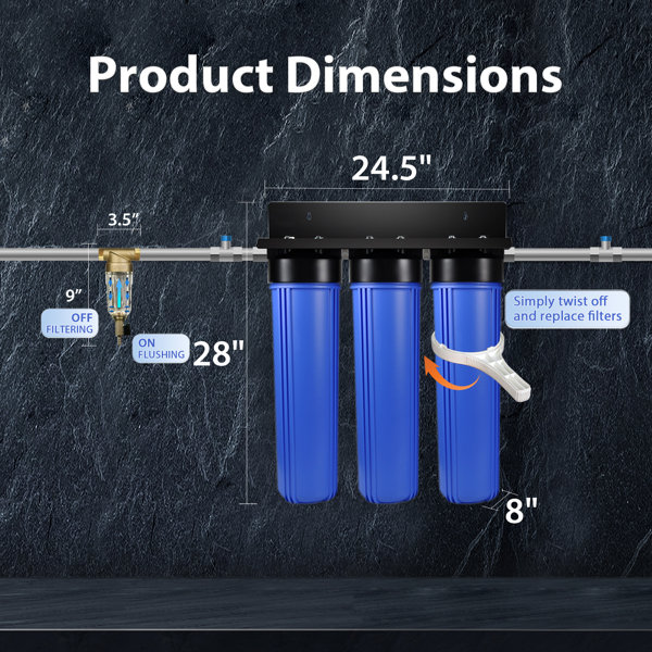 iSpring Water Systems Ispring Whole House Water Filter System W/ Spin ...