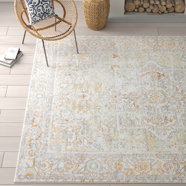 Mistana™ Power Loom Performance Sage / Beige Rug & Reviews | Wayfair