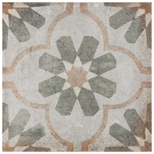 Merola Tile D'Anticatto Decor Florence 9" x 9" Porcelain Patterned Wall ...
