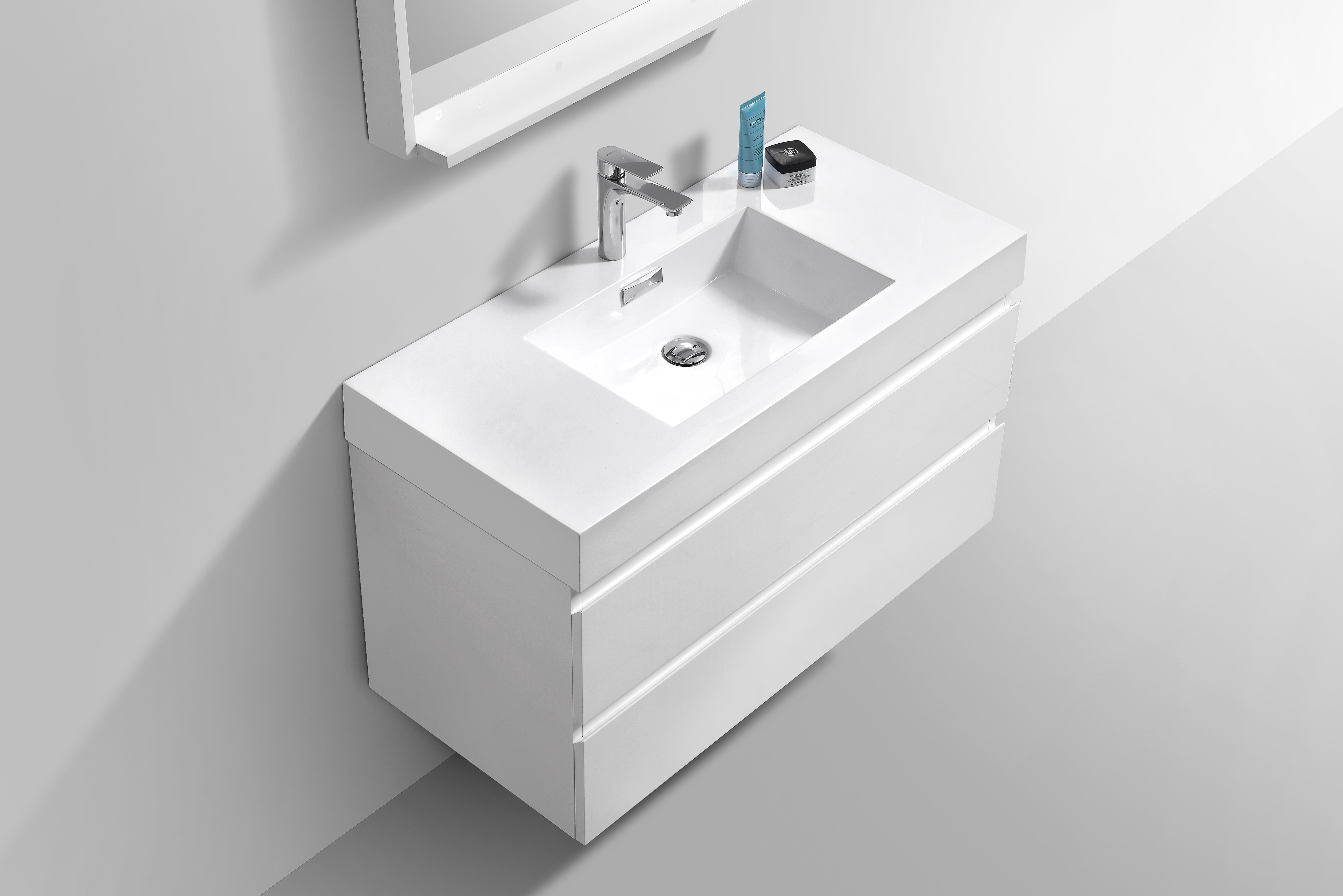 Orren Ellis Leni 40" Wall-Mounted Single Bathroom Vanity Set & Reviews ...