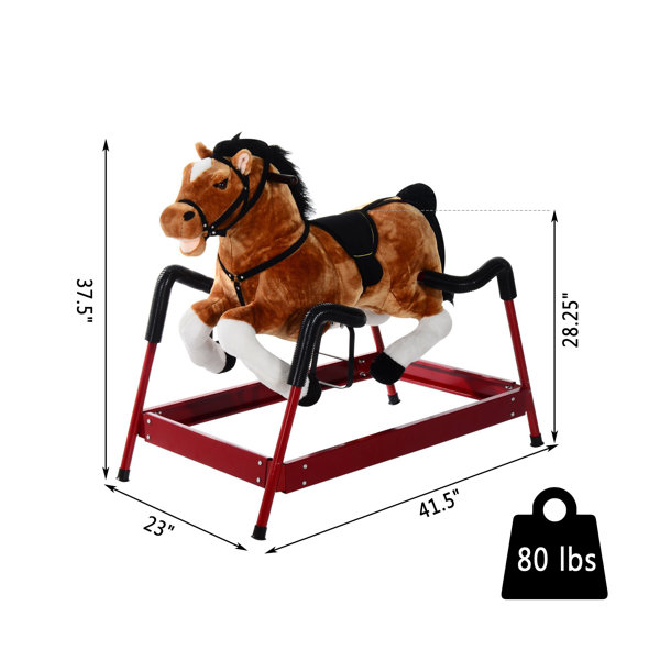Qaba Kids Plush Spring Rocking Horse & Reviews | Wayfair