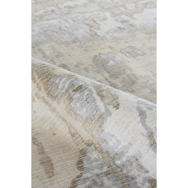 Exquisite Rugs Murano Hand Loomed Area Rug in Ivory/Silver/Gold | Perigold