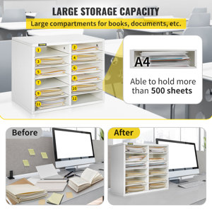 VEVOR 12 Compartments Literature Organizer | Wayfair