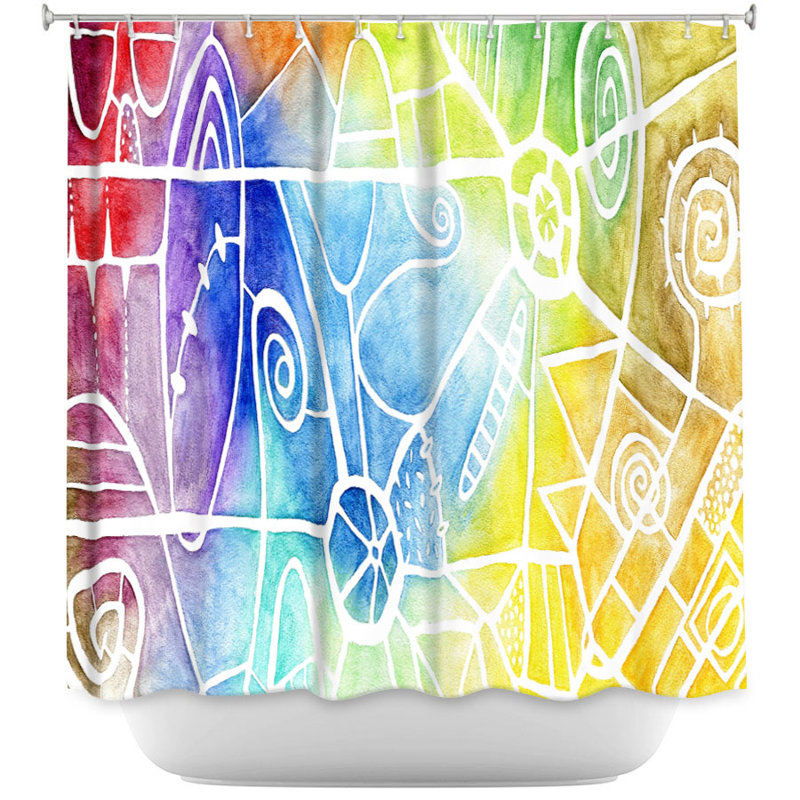 Bless international Vibrant Boogie Single Shower Curtain | Wayfair