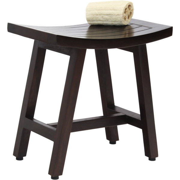 Aqua Teak Asia Lotus 18'' W Teak Shower Bench & Reviews | Wayfair