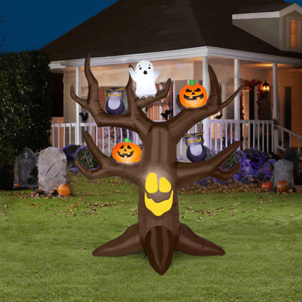 The Holiday Aisle® Spooky Tree Inflatable Set | Wayfair