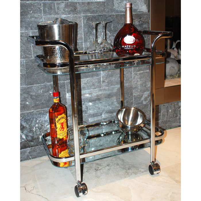Mercer41 Chappotin Metal Bar Cart & Reviews | Wayfair