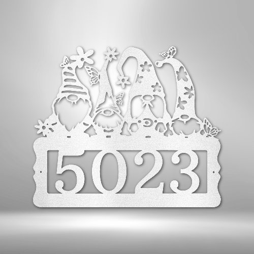 The Holiday Aisle® Ellie-Diane Gnome Address Steel Sign Wall Decor ...