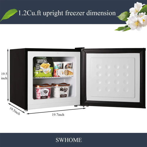 R.W.FLAME 1.2 Cubic Feet cu. ft. Compact Mini Freezer with Adjustable ...