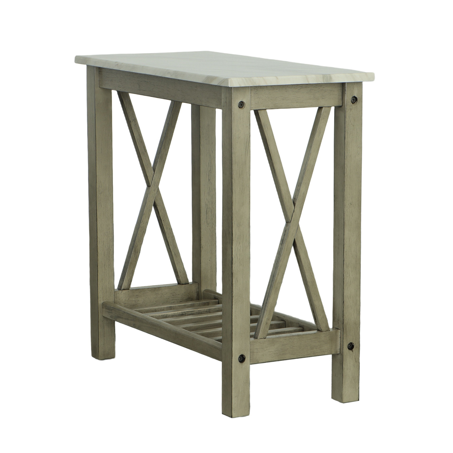Gracie Oaks Chairside Table - Gray | Wayfair