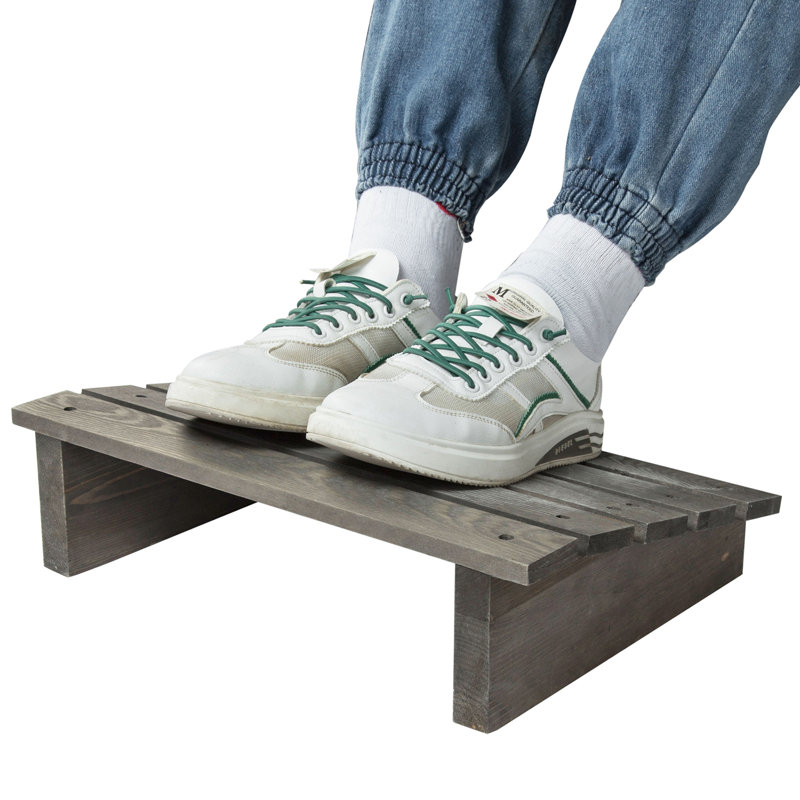 MyGift Wood Ergonomic Footrest Tilted Foot Stool | Wayfair