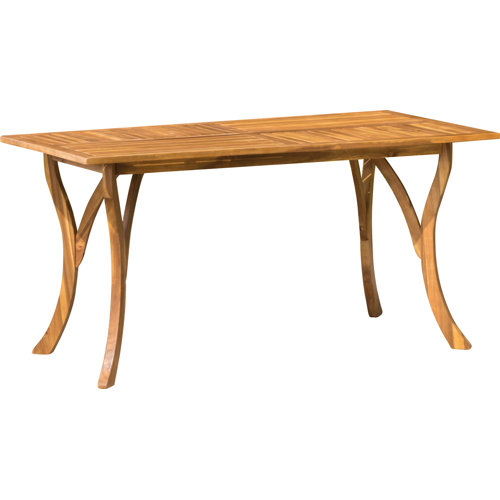 Winston Porter Brizio Teak Outdoor Dining Table & Reviews | Wayfair