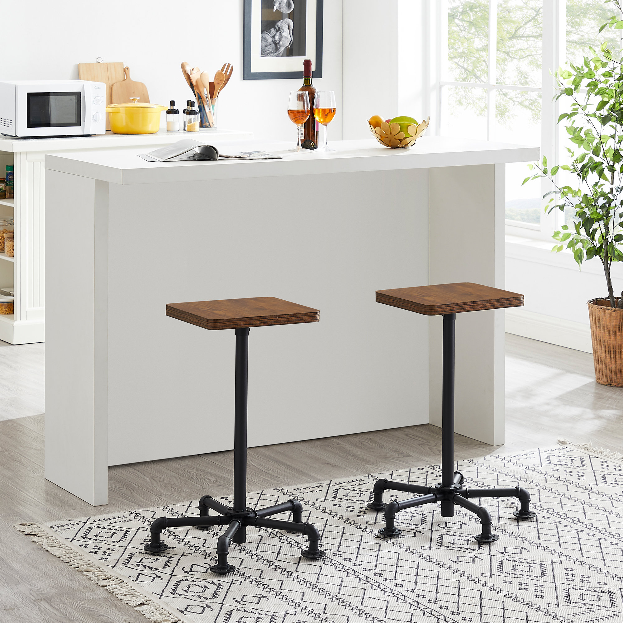 17 Stories Bar Stool (Set Of 2) | Wayfair