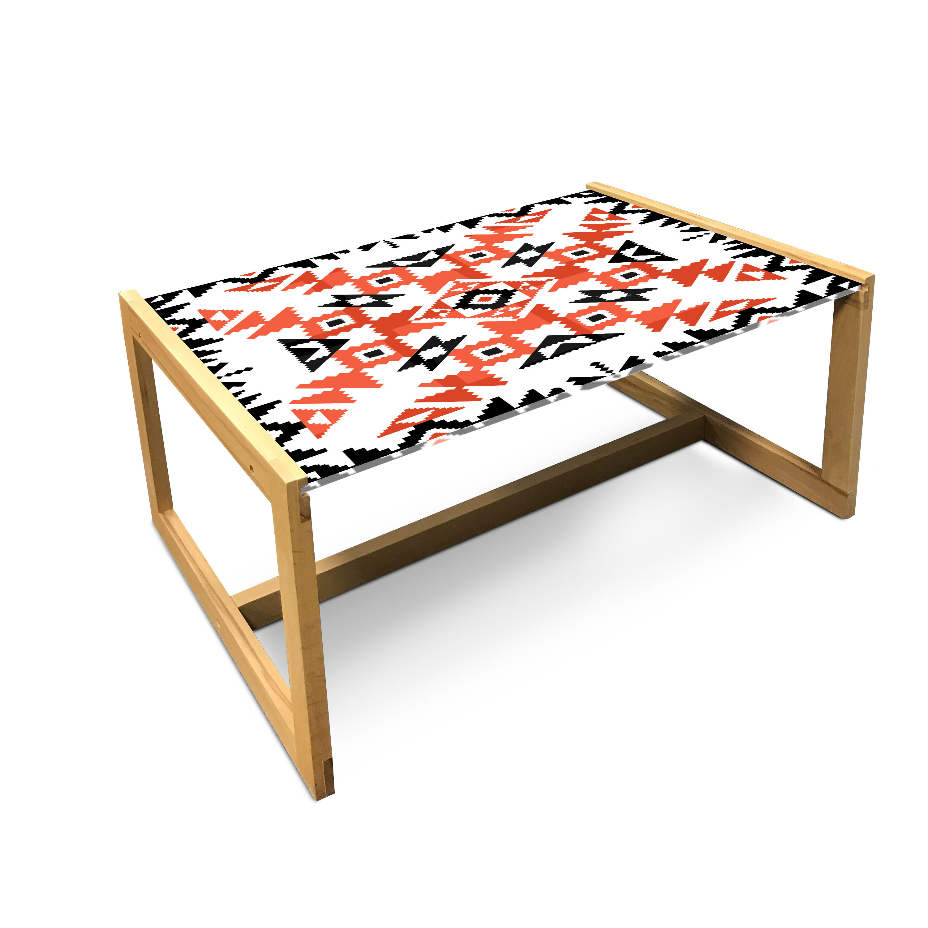 East Urban Home Ethnic Coffee Table, Prehistoric Cultural Style Retro ...