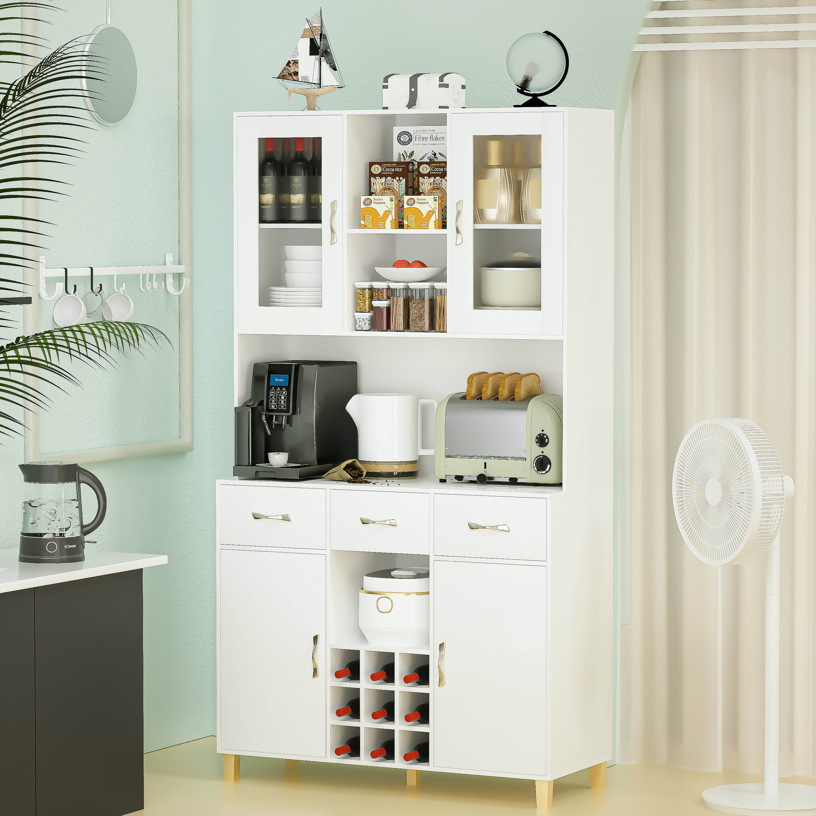 Latitude Run® 73" Kitchen Pantry | Wayfair