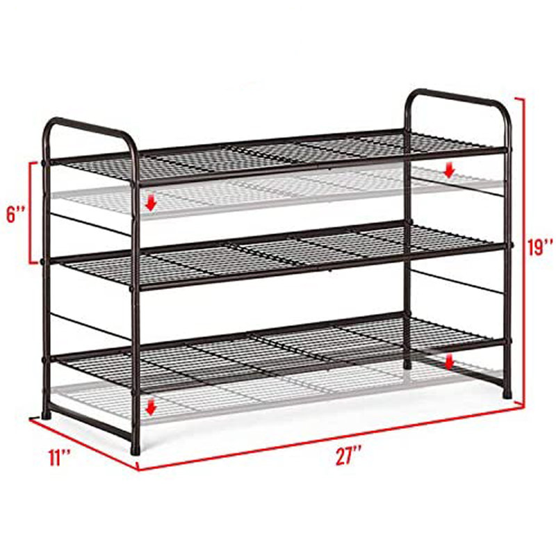Rebrilliant Multi-Function Wire Grid 12 Pair Shoe Rack & Reviews | Wayfair