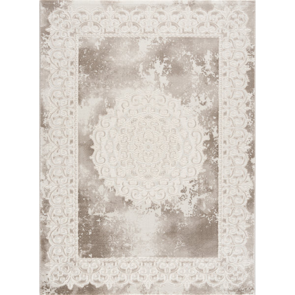 Three Posts Buncombe Flatweave Beige/Grey Rug & Reviews | Wayfair.co.uk