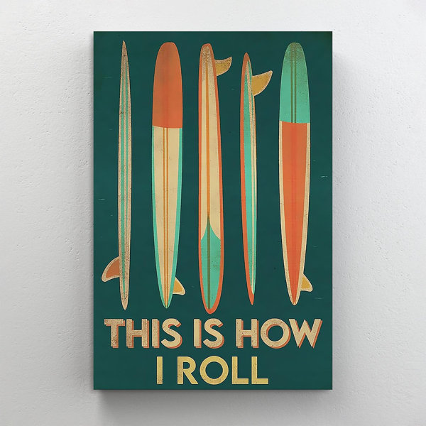 Trinx Surfing This Is How I Roll - 1 Piece Rectangle Gra Surfing This ...