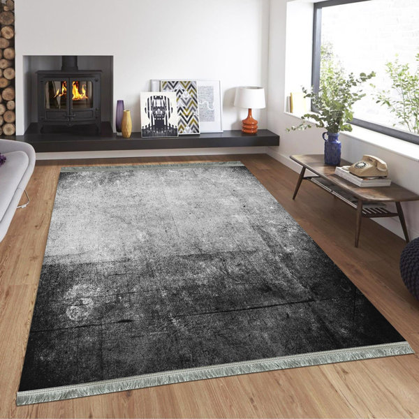 Bless international Black/Grey Rug | Wayfair