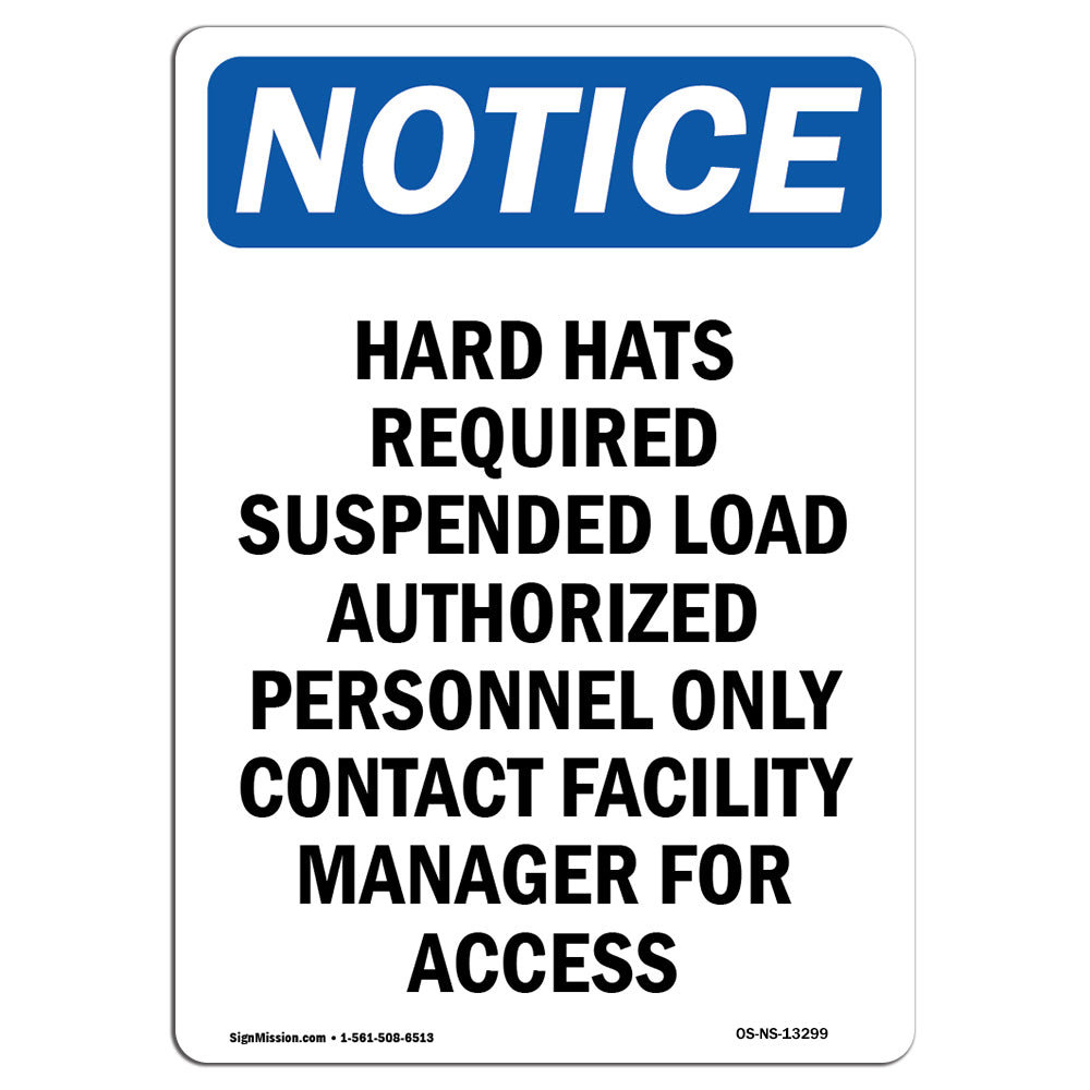 SignMission Hard Hats Required Suspended Load Sign | Wayfair