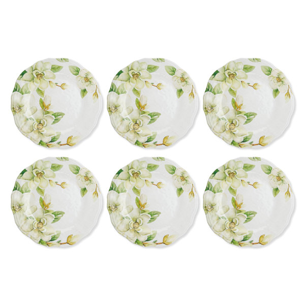 Red Barrel Studio® 6-Piece Magnolia 11" Melamine Plate | Wayfair
