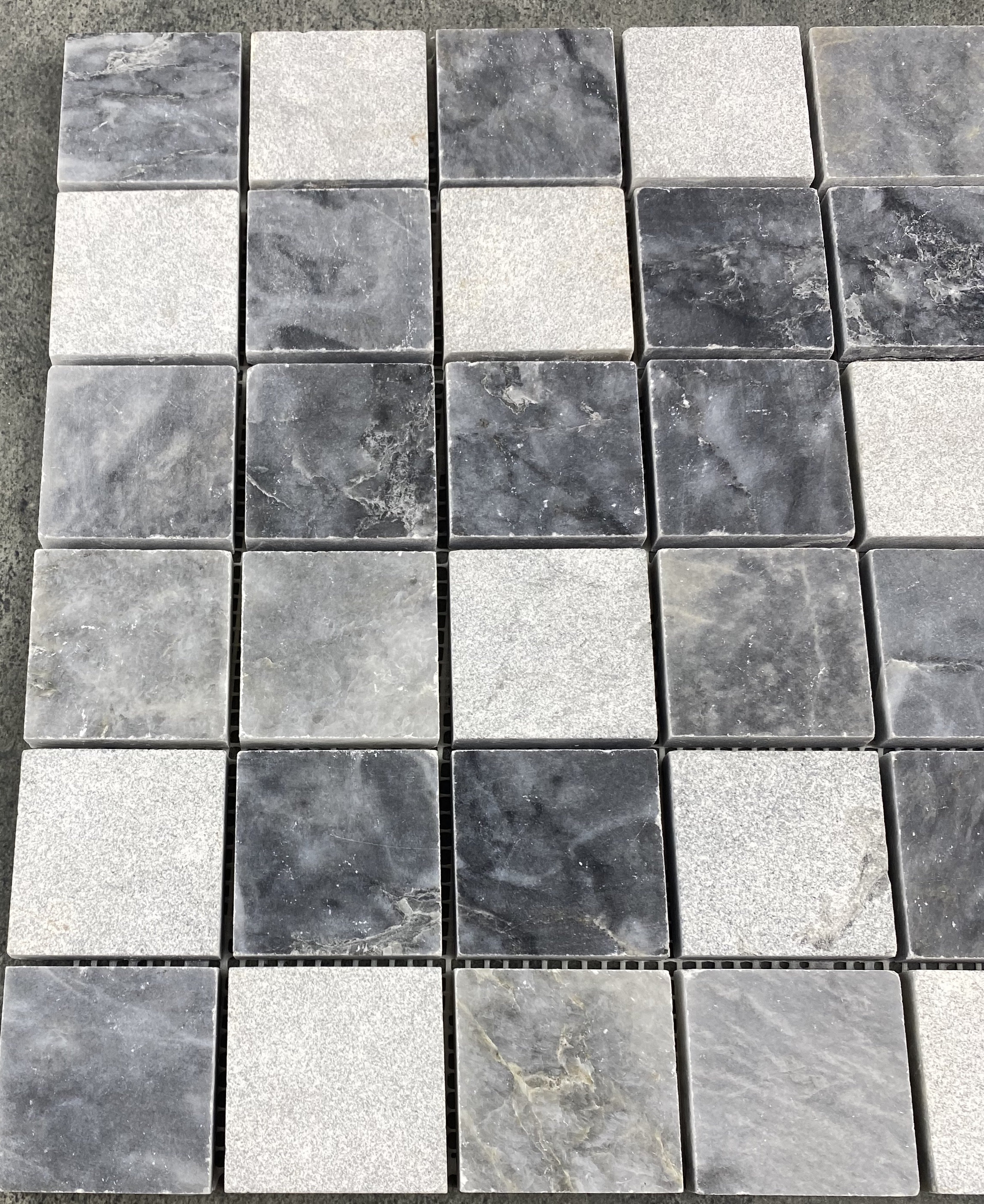 Miletos Stone Collection 2" x 2" Marble Grid Mosaic Sheet Wall & Floor ...