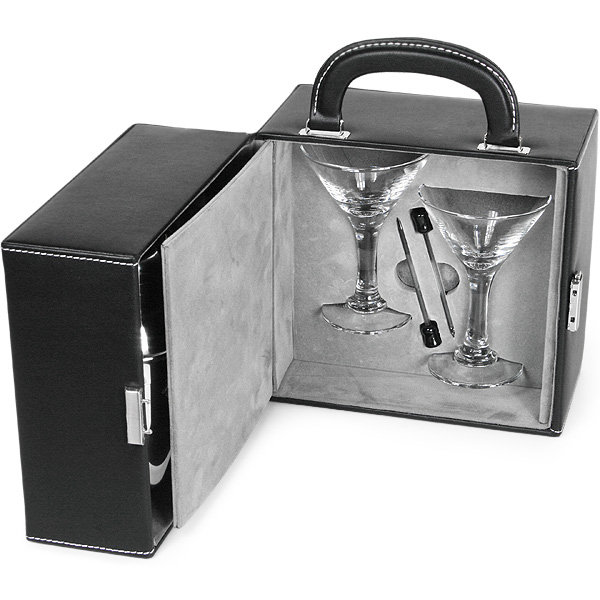 Bar Originale Eight Piece Martini Set in Leatherette case | Wayfair.co.uk