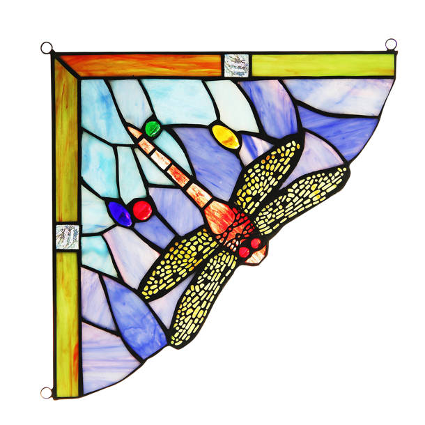 Astoria Grand Tiffany-Glass Window Panel & Reviews | Wayfair