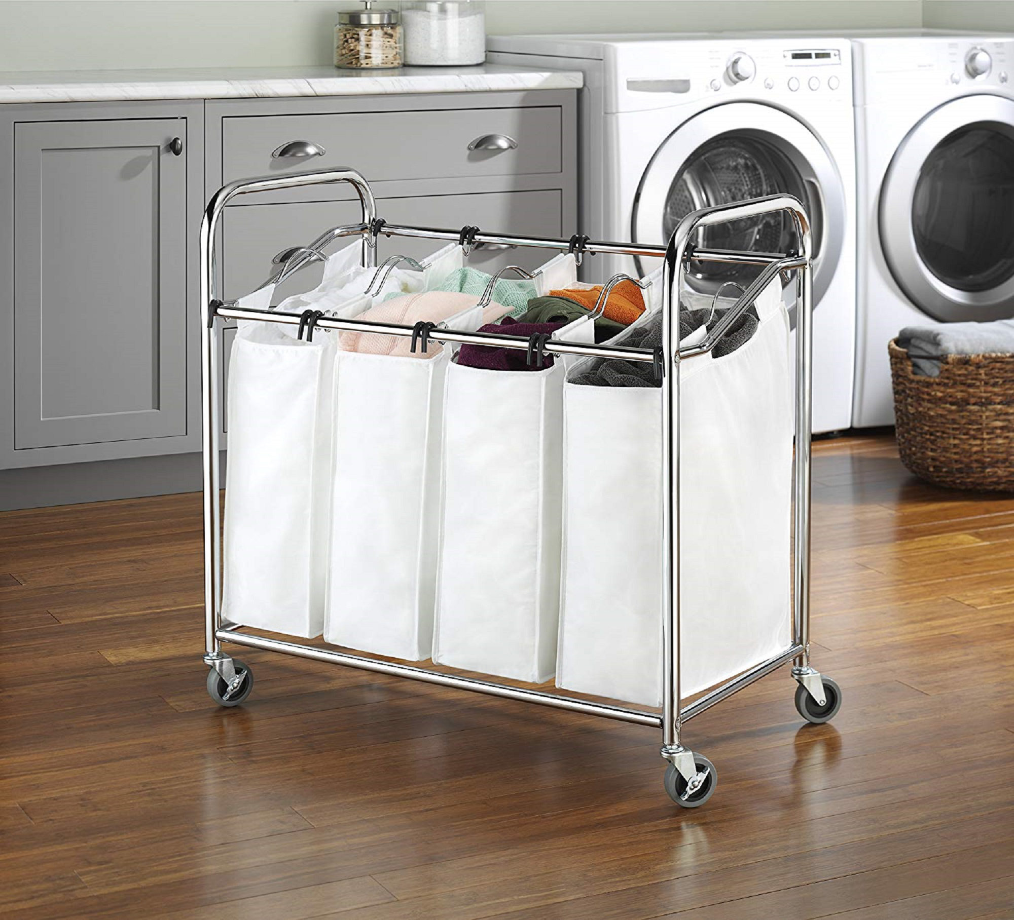 Rebrilliant 4 Section Laundry Sorter & Reviews | Wayfair