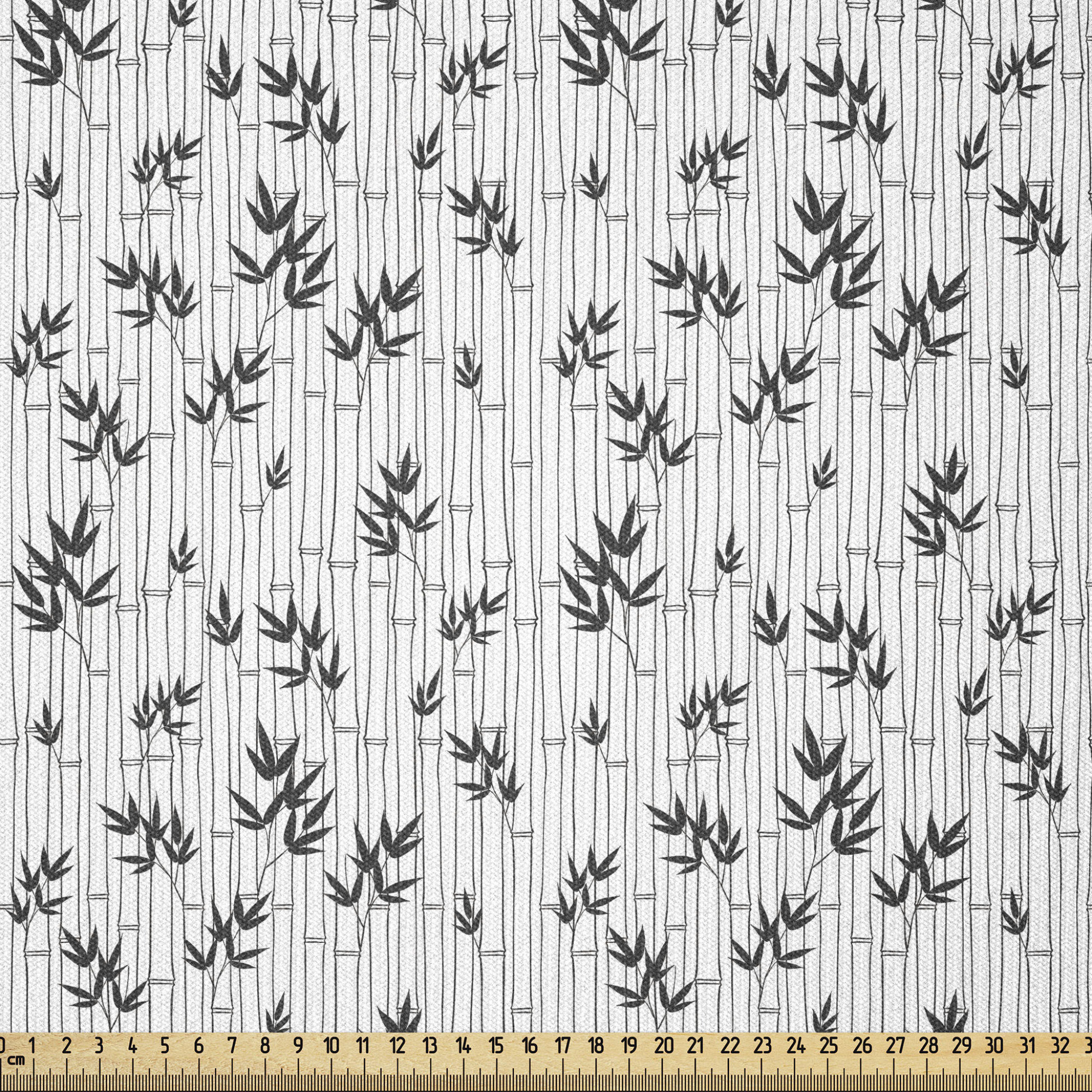 East Urban Home East Fabric By The Yard, Monochrome Bamboo Pattern With ...