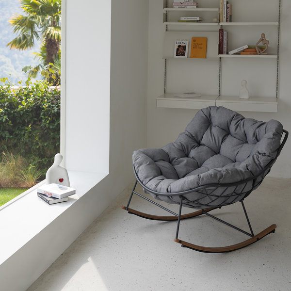 Corrigan Studio® Steel Rocking Chair With Cushion & Reviews | Wayfair