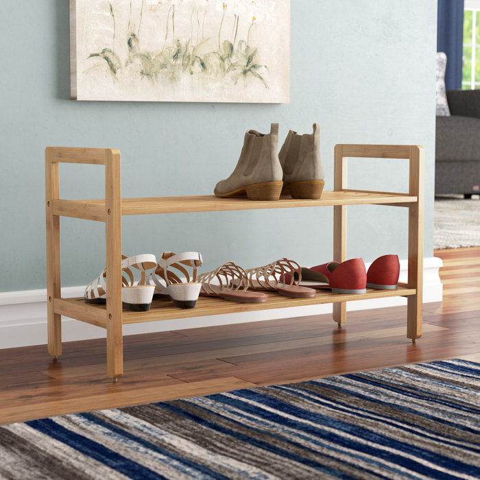 Rebrilliant 2-Tier Shoe Rack & Reviews | Wayfair