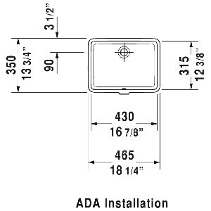 Duravit Vero Ceramic Rectangular Undermount Bathroom Sink with Overflow ...