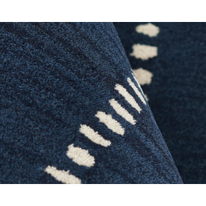 AllModern Nichols Handmade Wool Navy Rug & Reviews | Wayfair