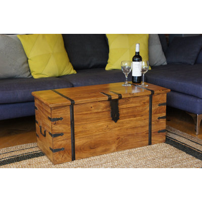 Three Posts Hamdan Sheesham Trunk Thakat Coffee Table & Reviews ...